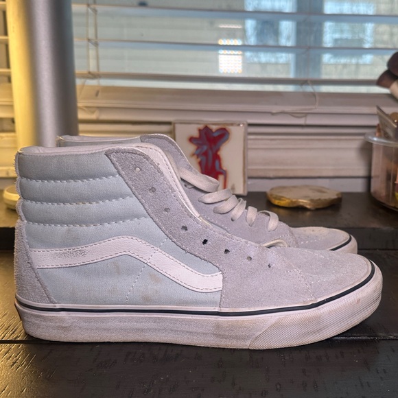 Vans | Shoes | Vans Light Blue And White Hightop Sneakers | Poshmark